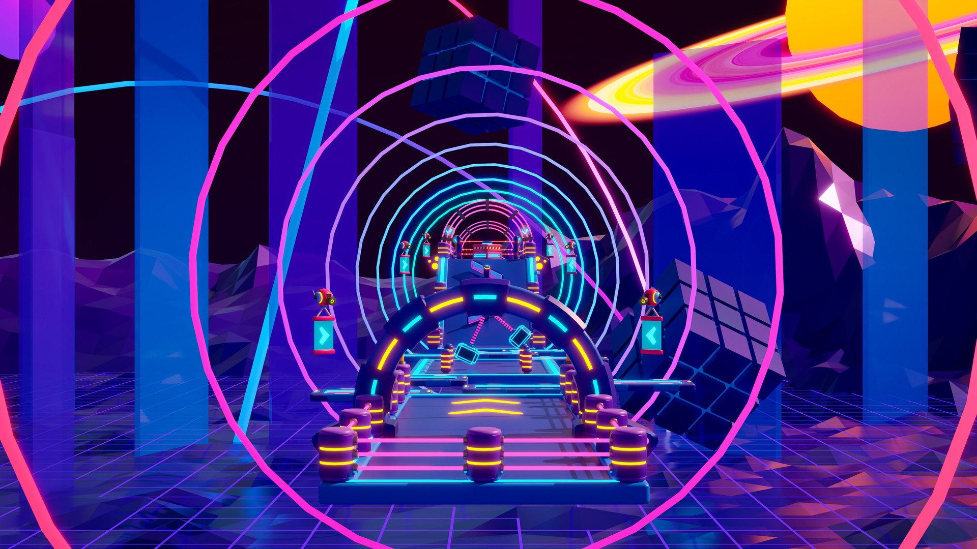 Platformer 10 Neon Model - TurboSquid 2300231