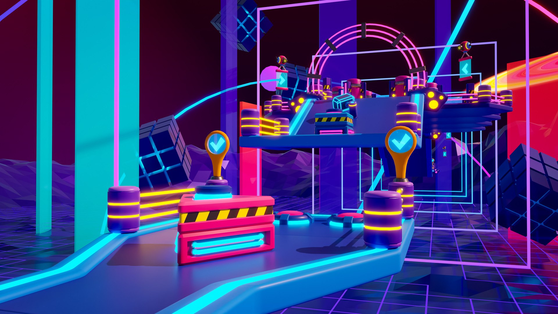 Platformer 10 Neon Model - TurboSquid 2300231