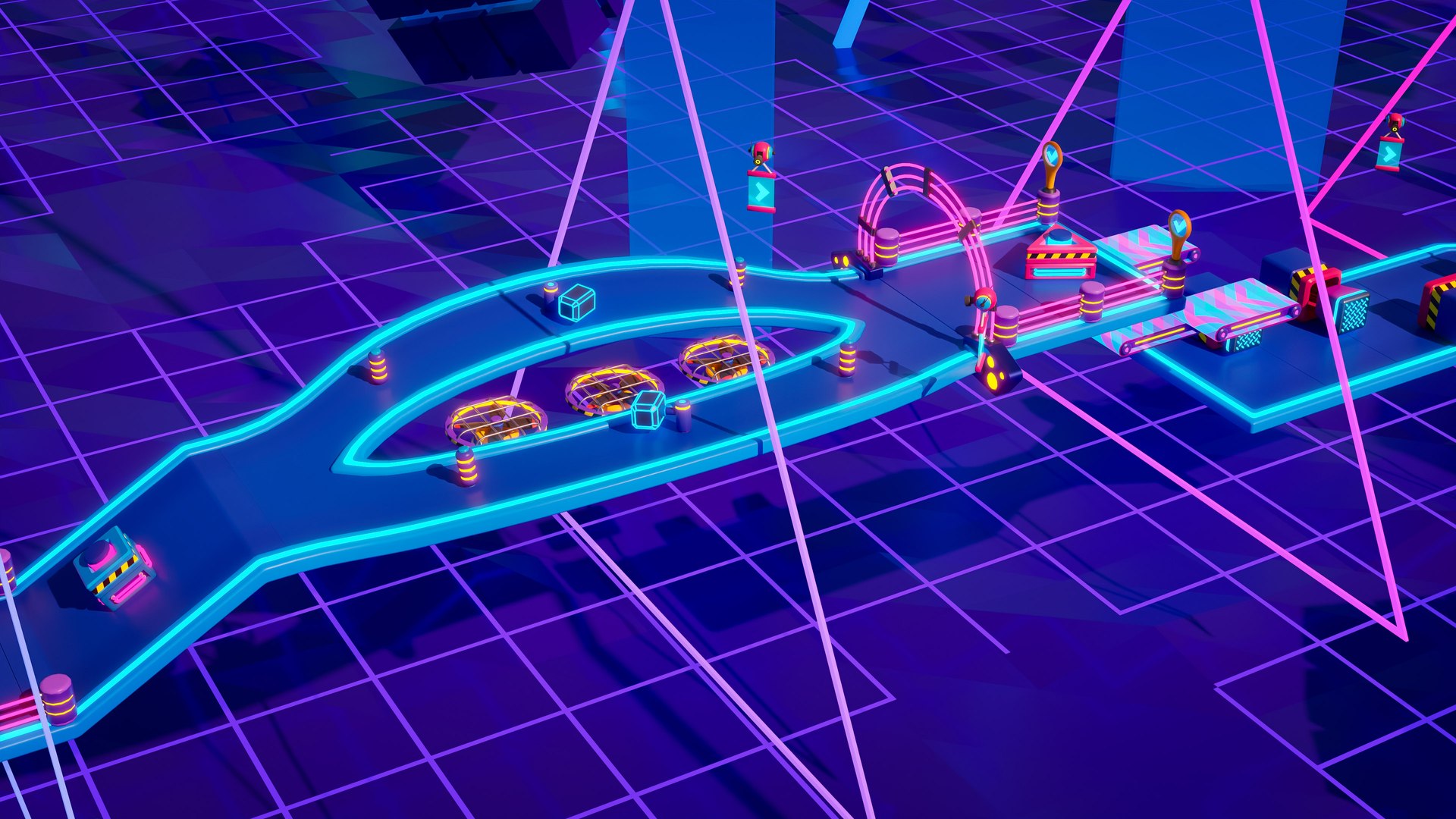 Platformer 10 Neon Model - TurboSquid 2300231