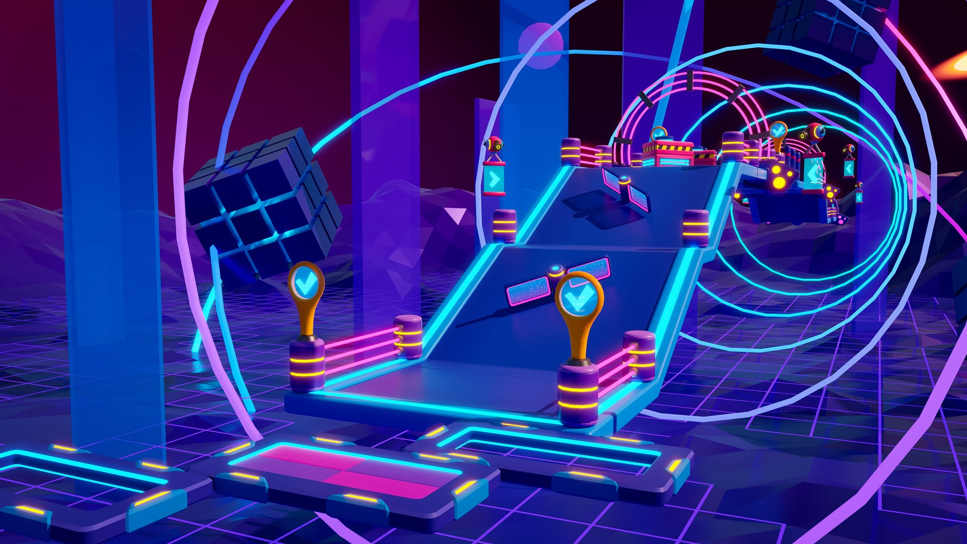Platformer 10 Neon Model - TurboSquid 2300231
