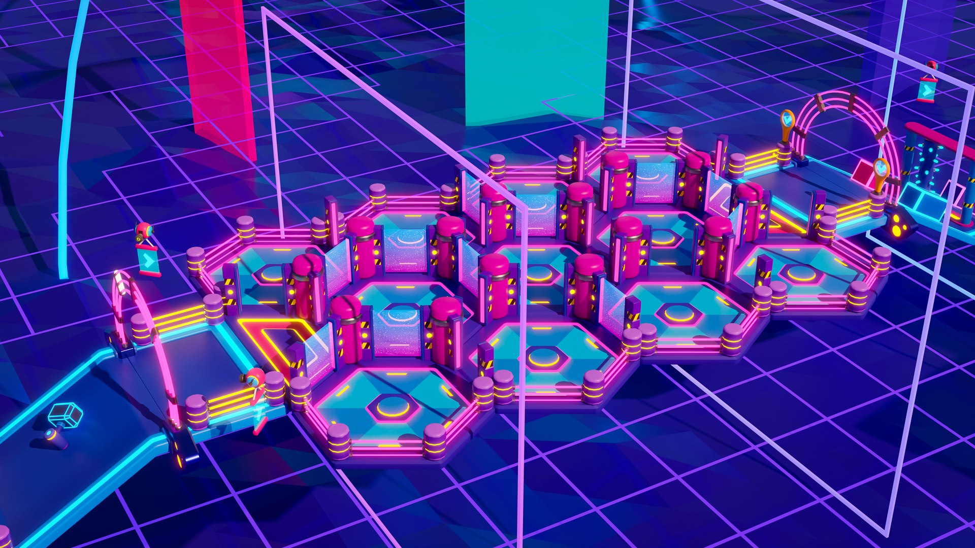 Platformer 10 Neon Model - TurboSquid 2300231