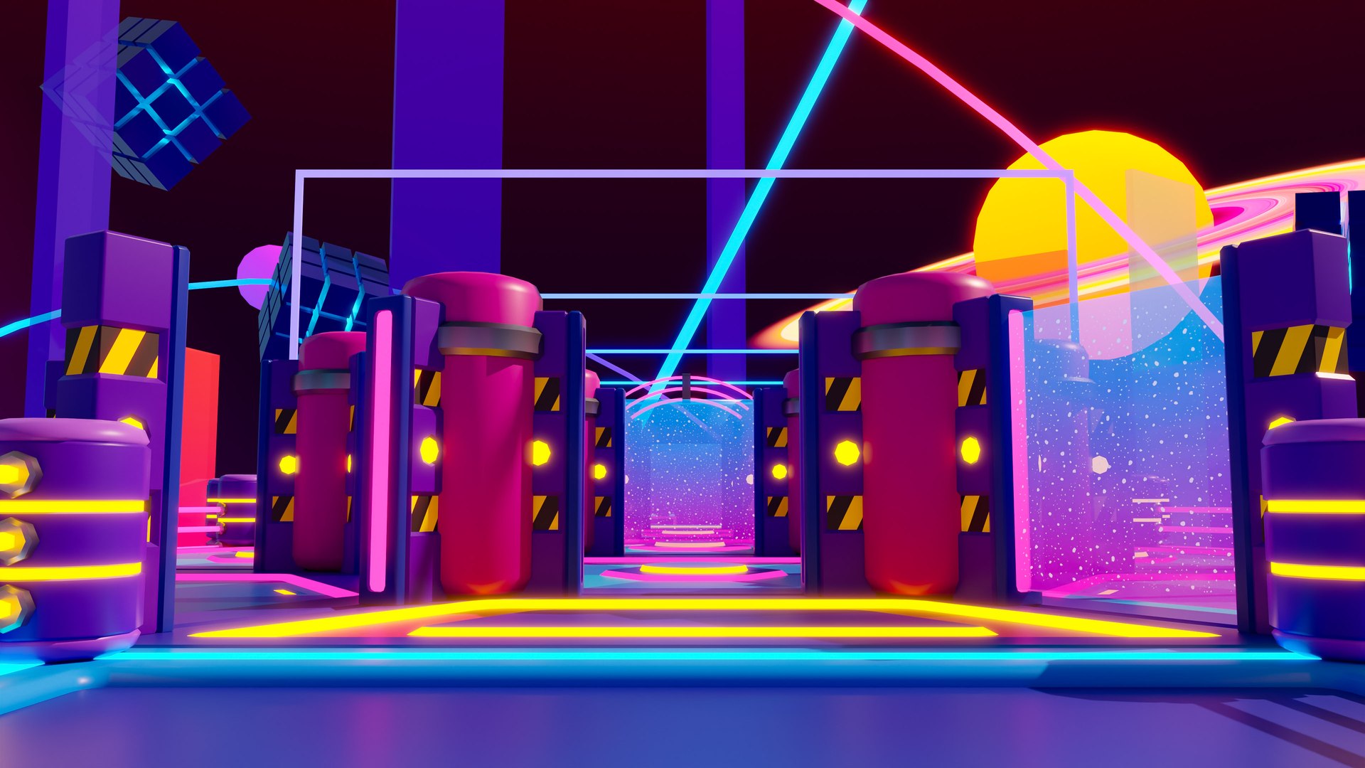 Platformer 10 Neon Model - TurboSquid 2300231