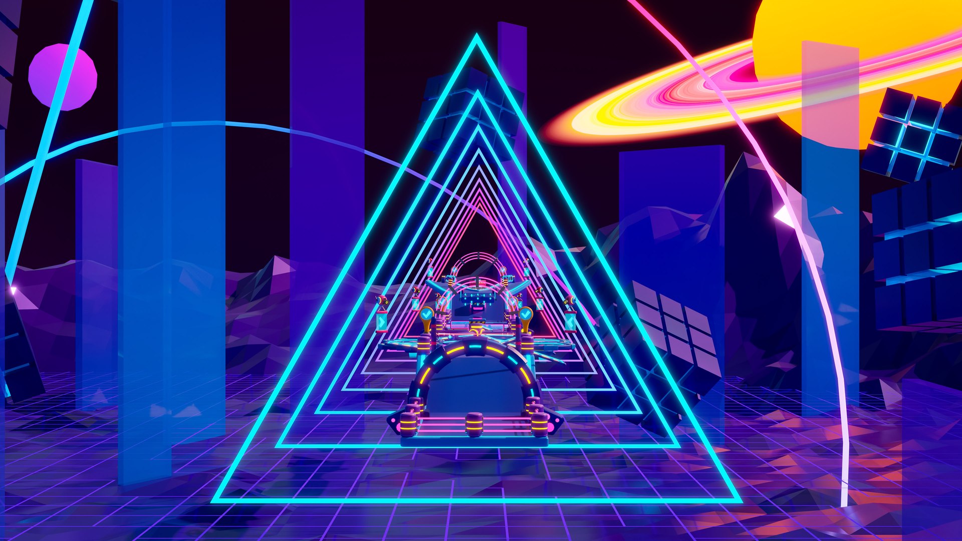 Platformer 10 Neon Model - TurboSquid 2300231