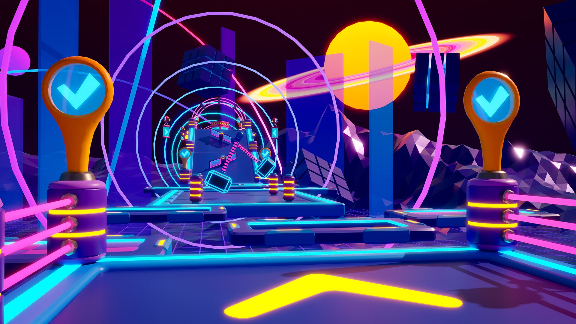 Platformer 10 Neon Model - TurboSquid 2300231