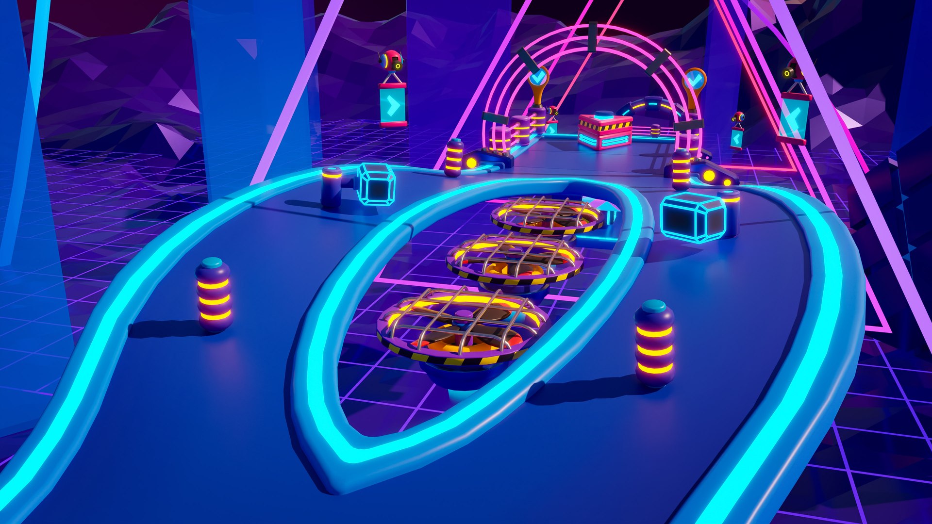 Platformer 10 Neon Model - TurboSquid 2300231