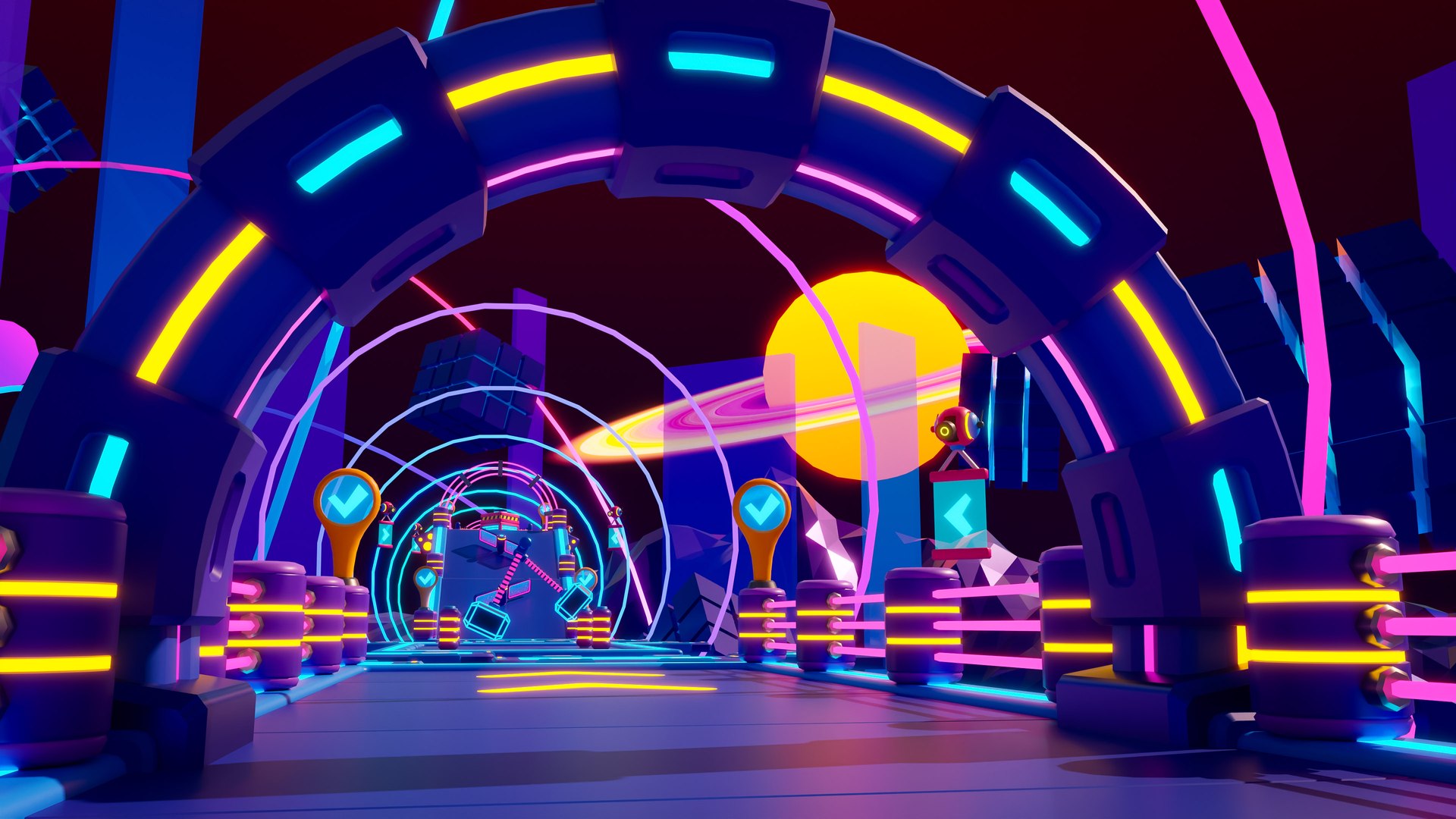 Platformer 10 Neon Model - TurboSquid 2300231