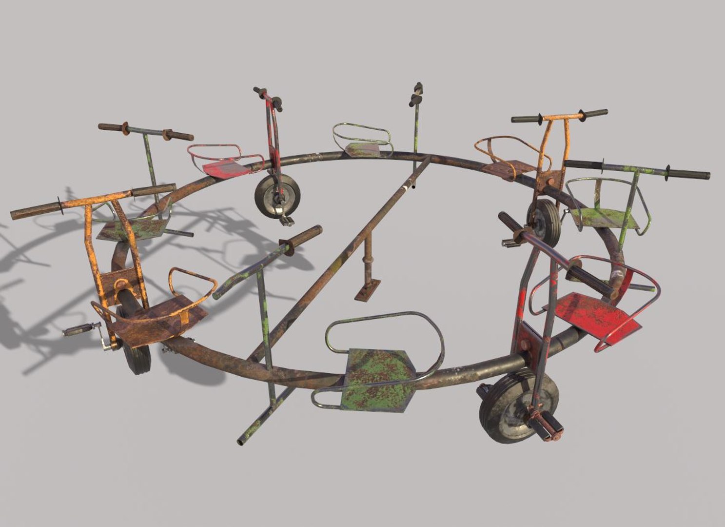 Bicycle merry-go-round 3D model - TurboSquid 1634185