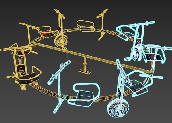 Bicycle merry-go-round 3D model - TurboSquid 1634185