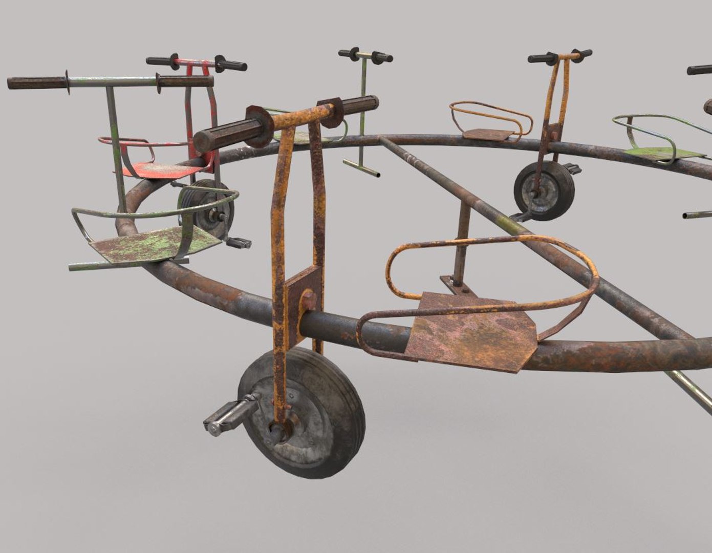 Bicycle merry-go-round 3D model - TurboSquid 1634185