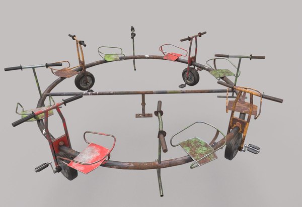 Bicycle merry-go-round 3D model - TurboSquid 1634185