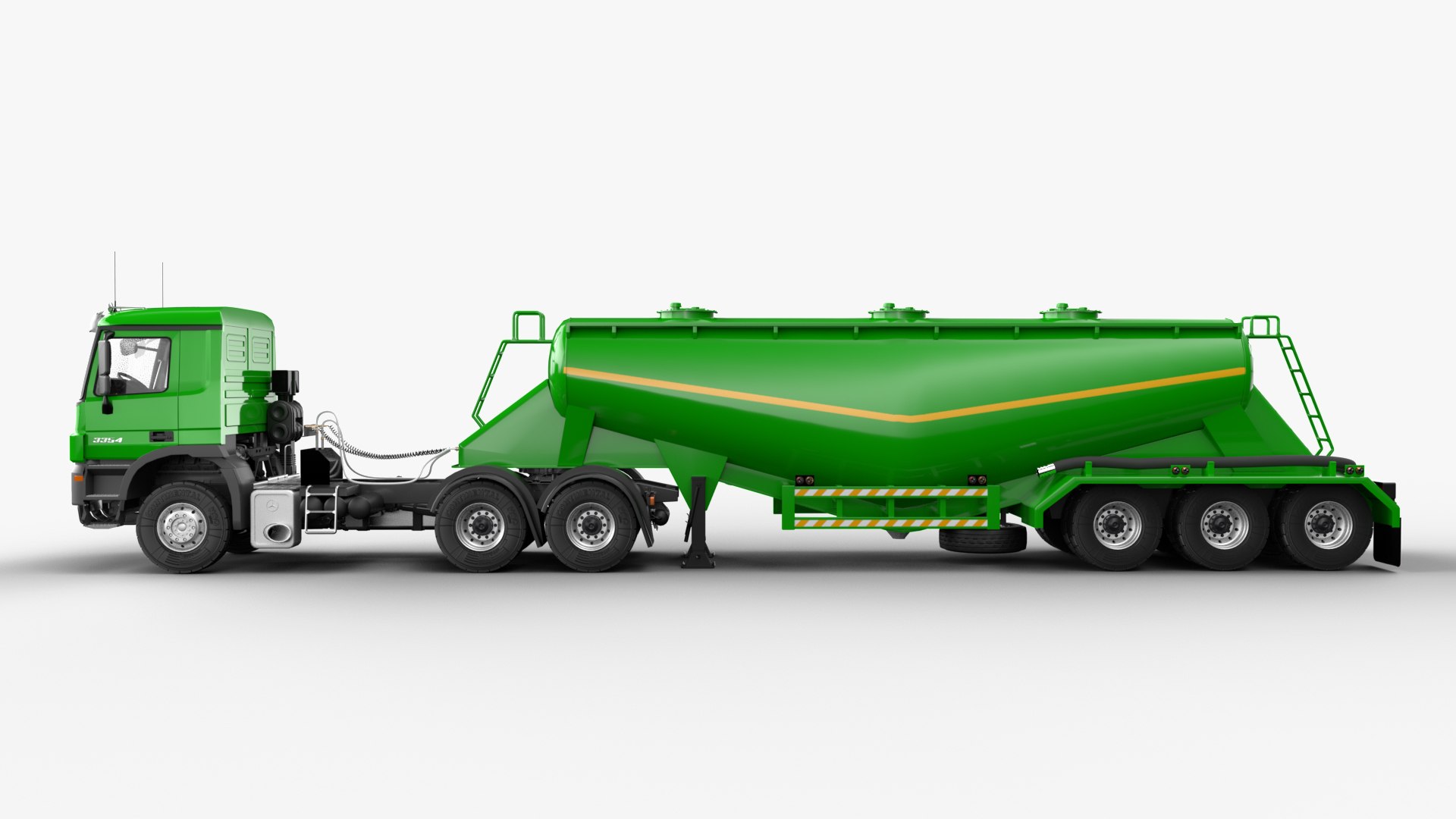 Mercedesbenzactros3354 Bulk Cement Trailer 3D Model - TurboSquid 2202942