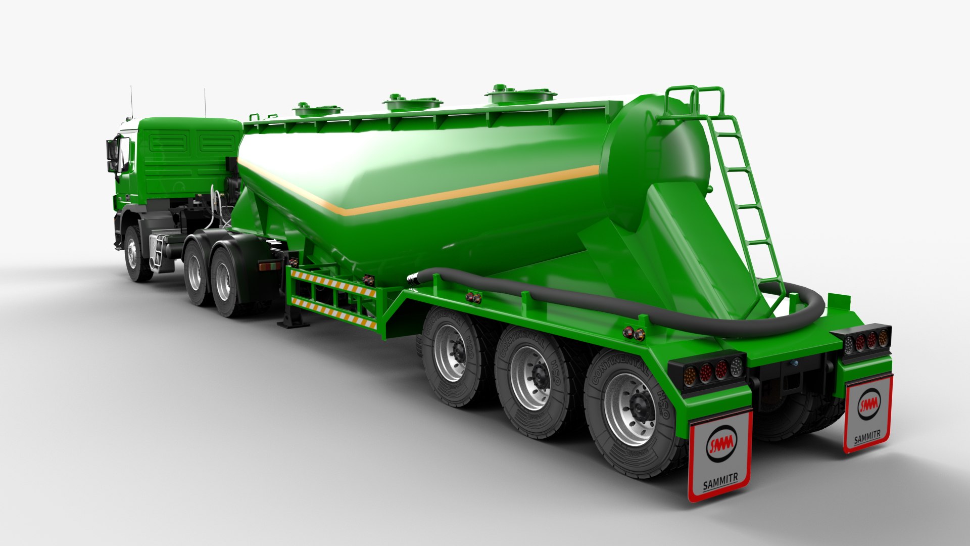Mercedesbenzactros3354 Bulk Cement Trailer 3D Model - TurboSquid 2202942