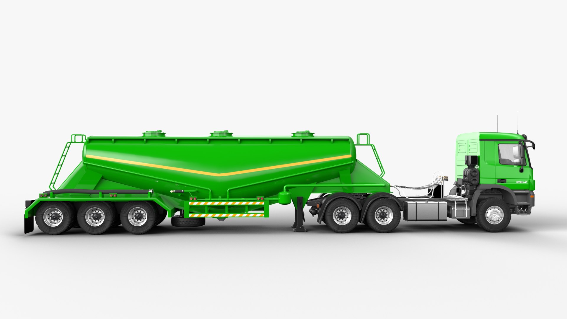 Mercedesbenzactros3354 Bulk Cement Trailer 3D Model - TurboSquid 2202942