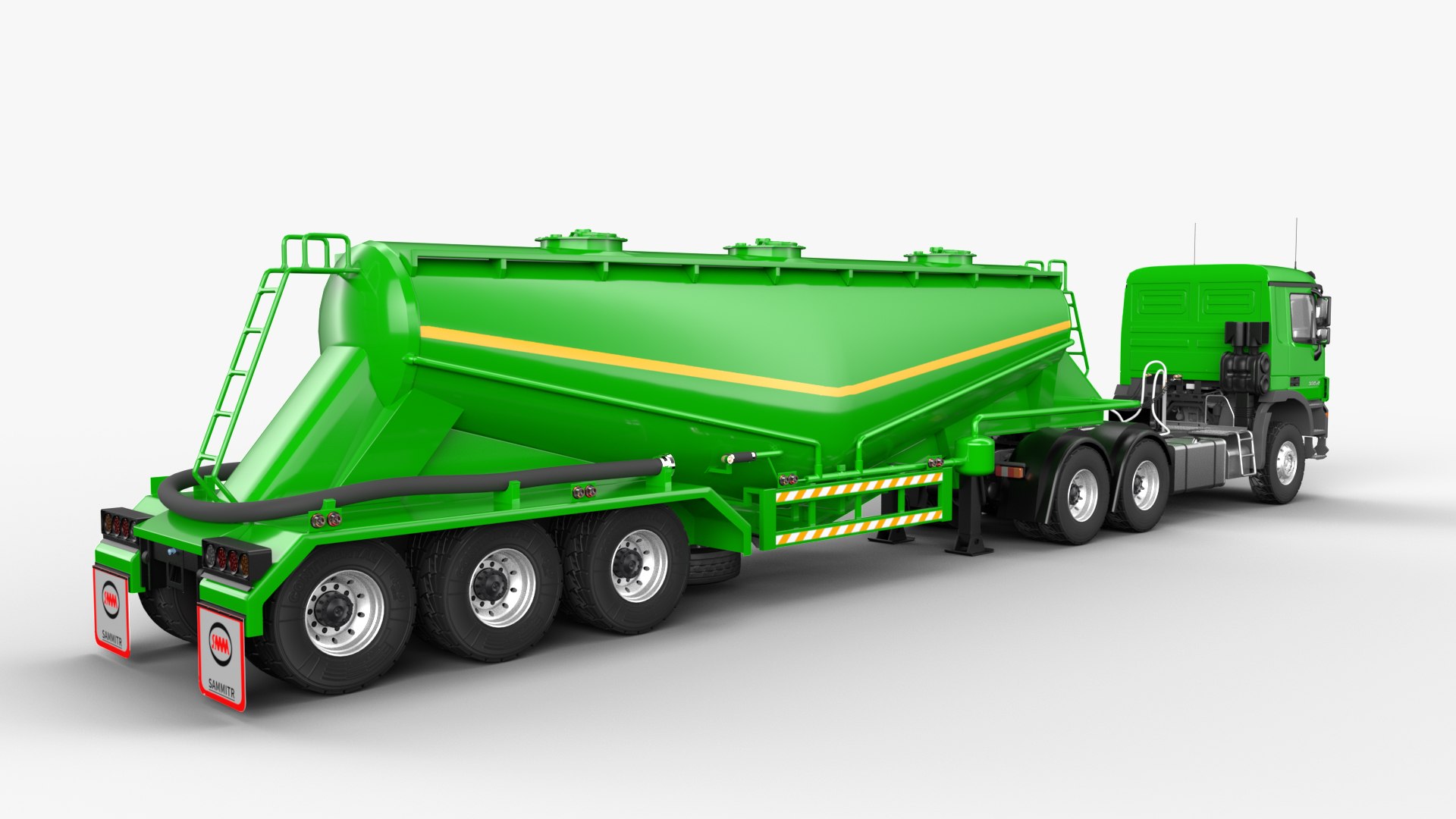 Mercedesbenzactros3354 Bulk Cement Trailer 3D Model - TurboSquid 2202942