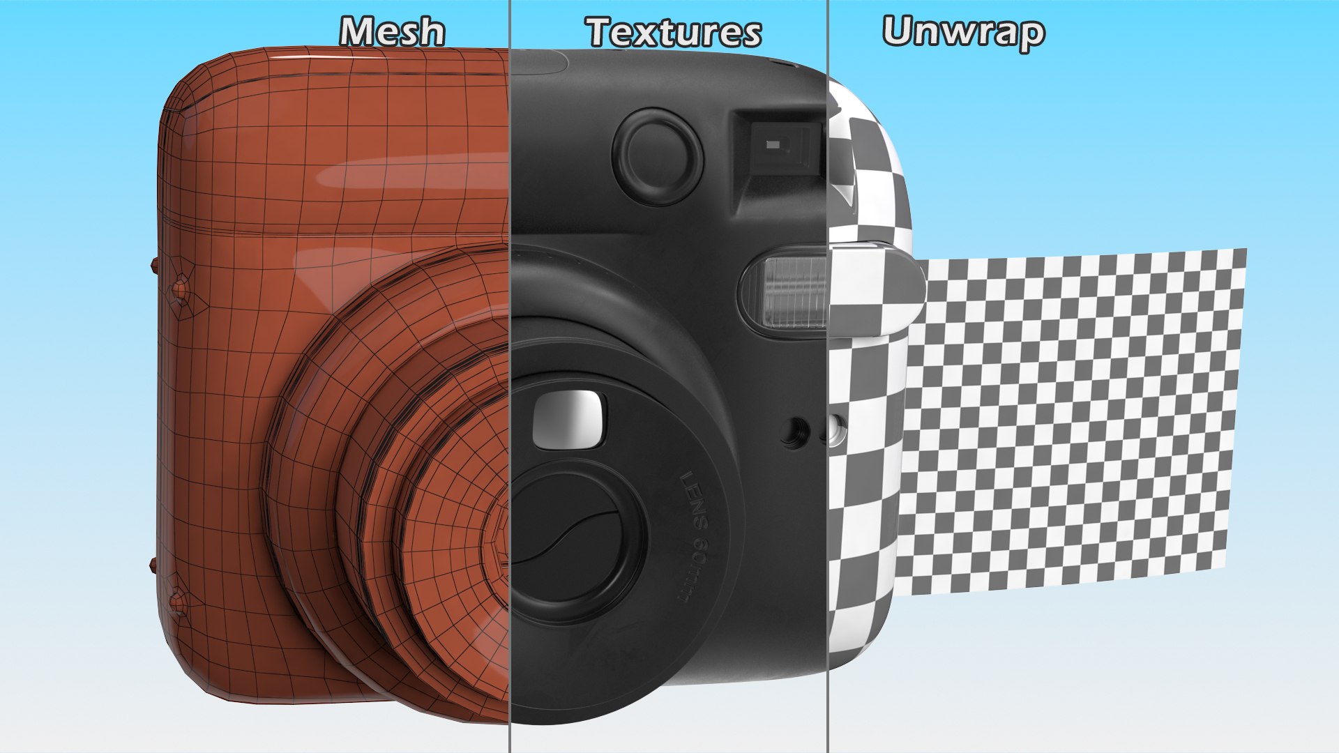 Modern Instant Print Camera with Photo 3D model - TurboSquid 2099483
