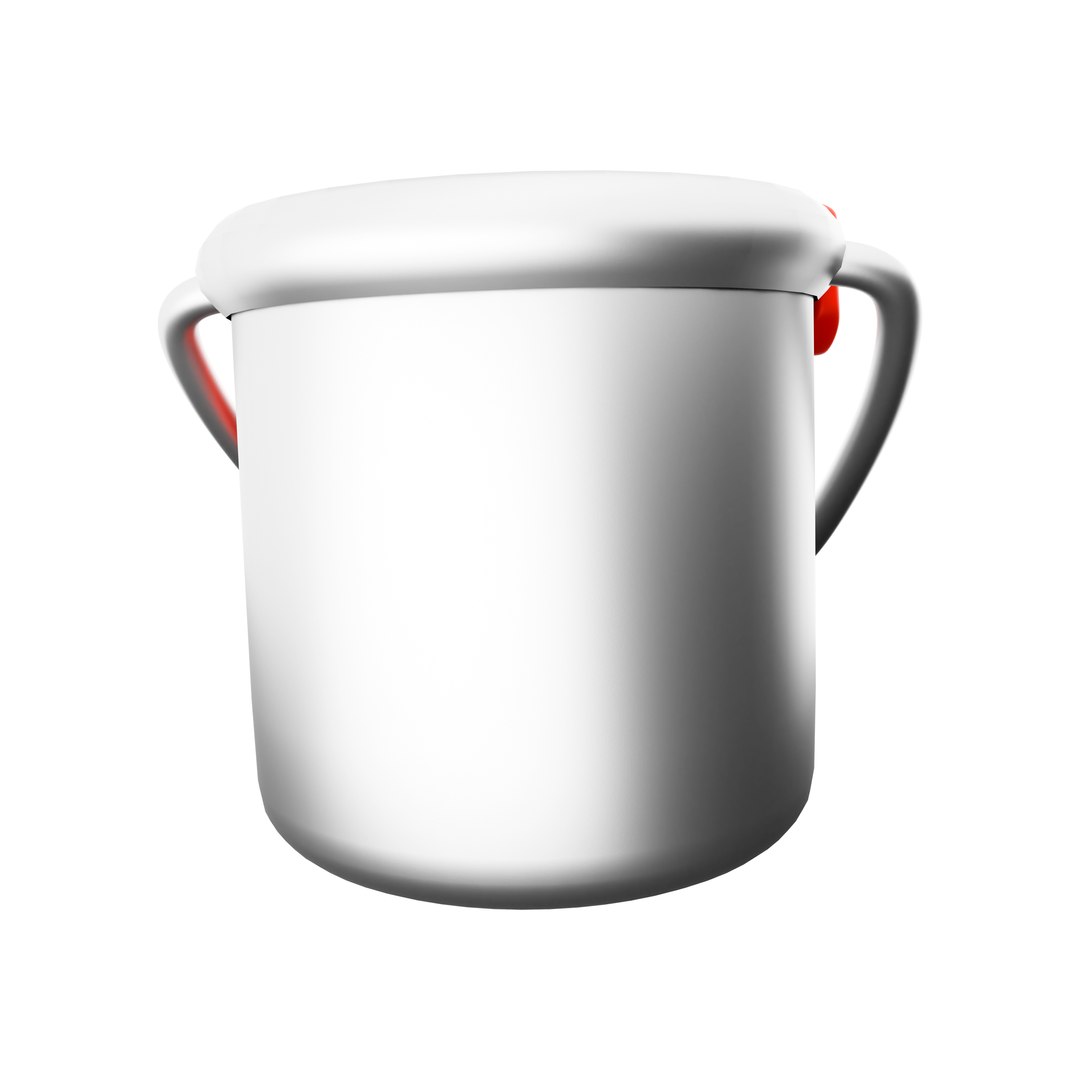 3D 3d Open Bucket With A Paint Color Icon Model - TurboSquid 2066436