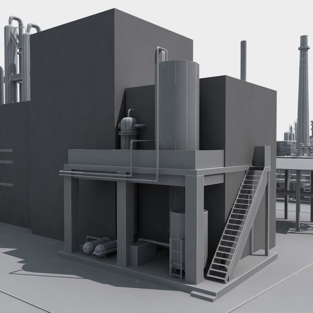 Chemical plant 3D model - TurboSquid 1513898