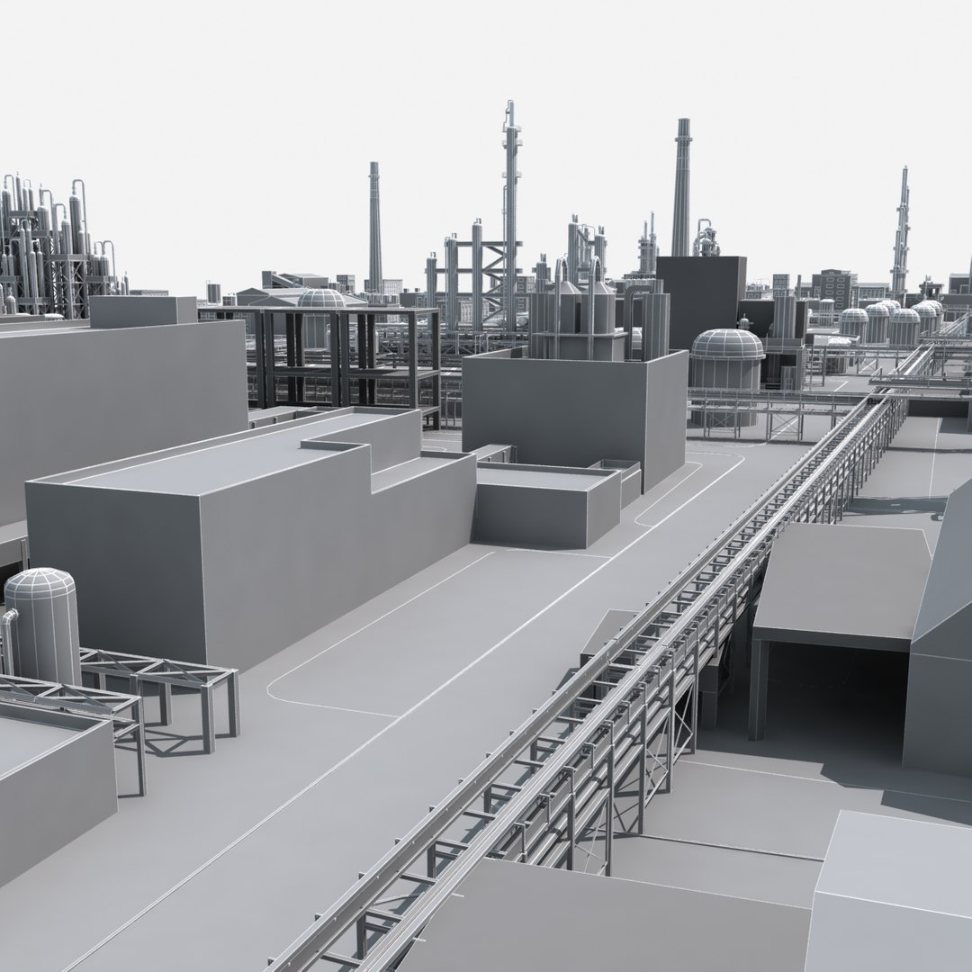 Chemical plant 3D model - TurboSquid 1513898
