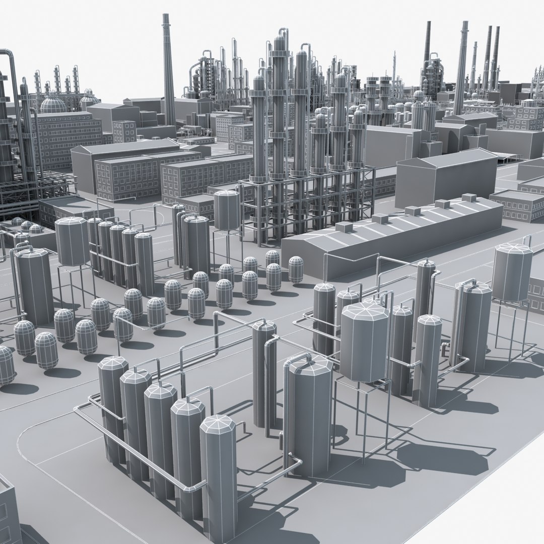 Chemical plant 3D model - TurboSquid 1513898