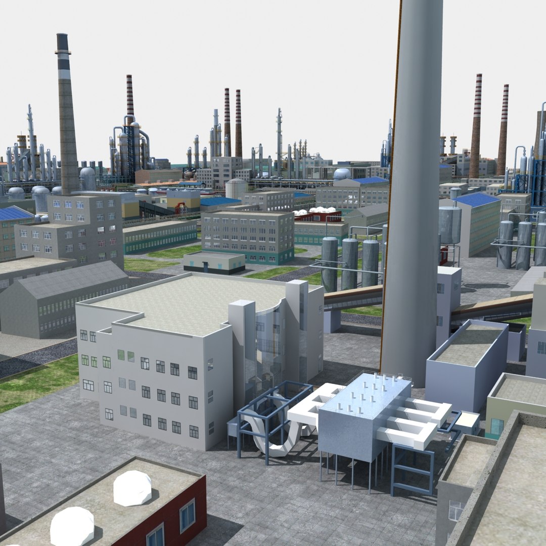 Chemical plant 3D model - TurboSquid 1513898