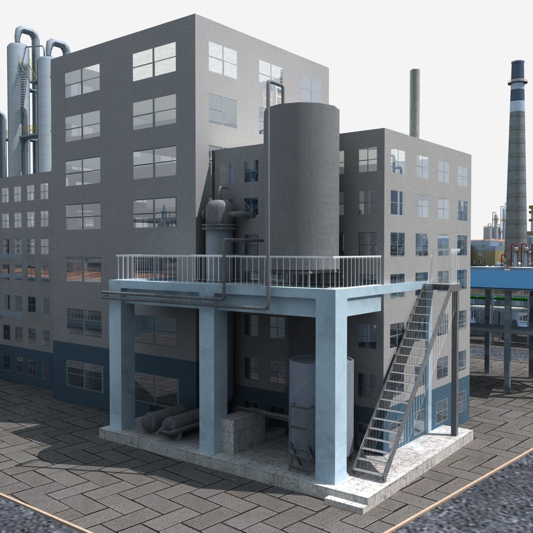 Chemical plant 3D model - TurboSquid 1513898