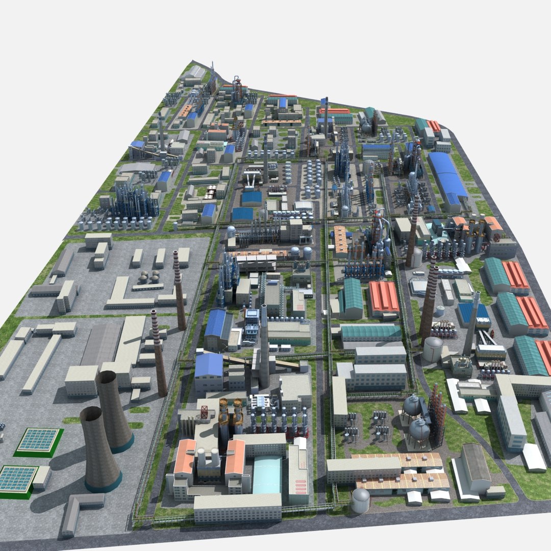 Chemical plant 3D model - TurboSquid 1513898