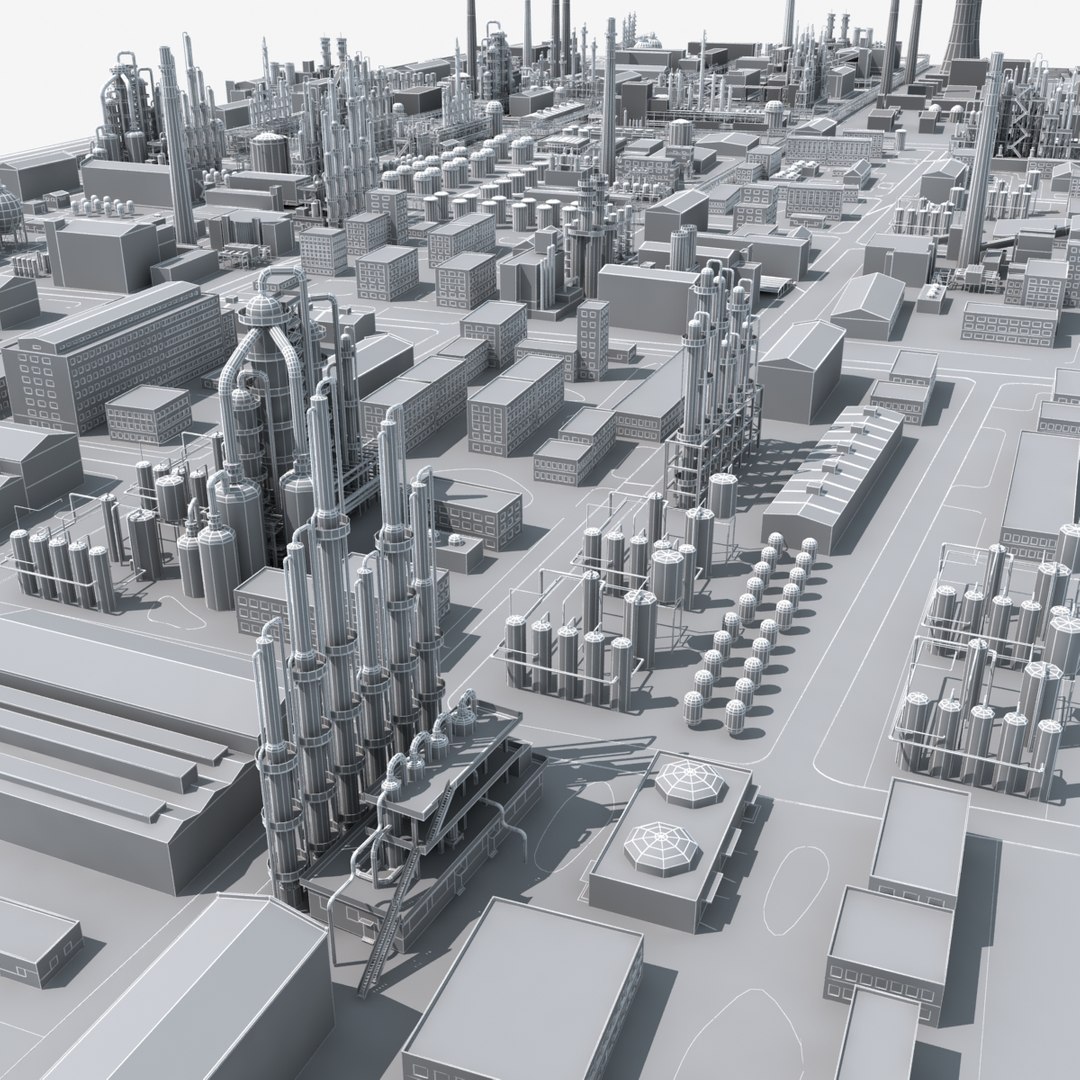 Chemical plant 3D model - TurboSquid 1513898