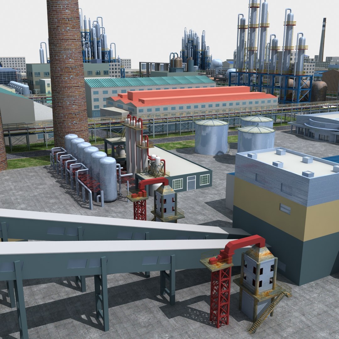Chemical plant 3D model - TurboSquid 1513898