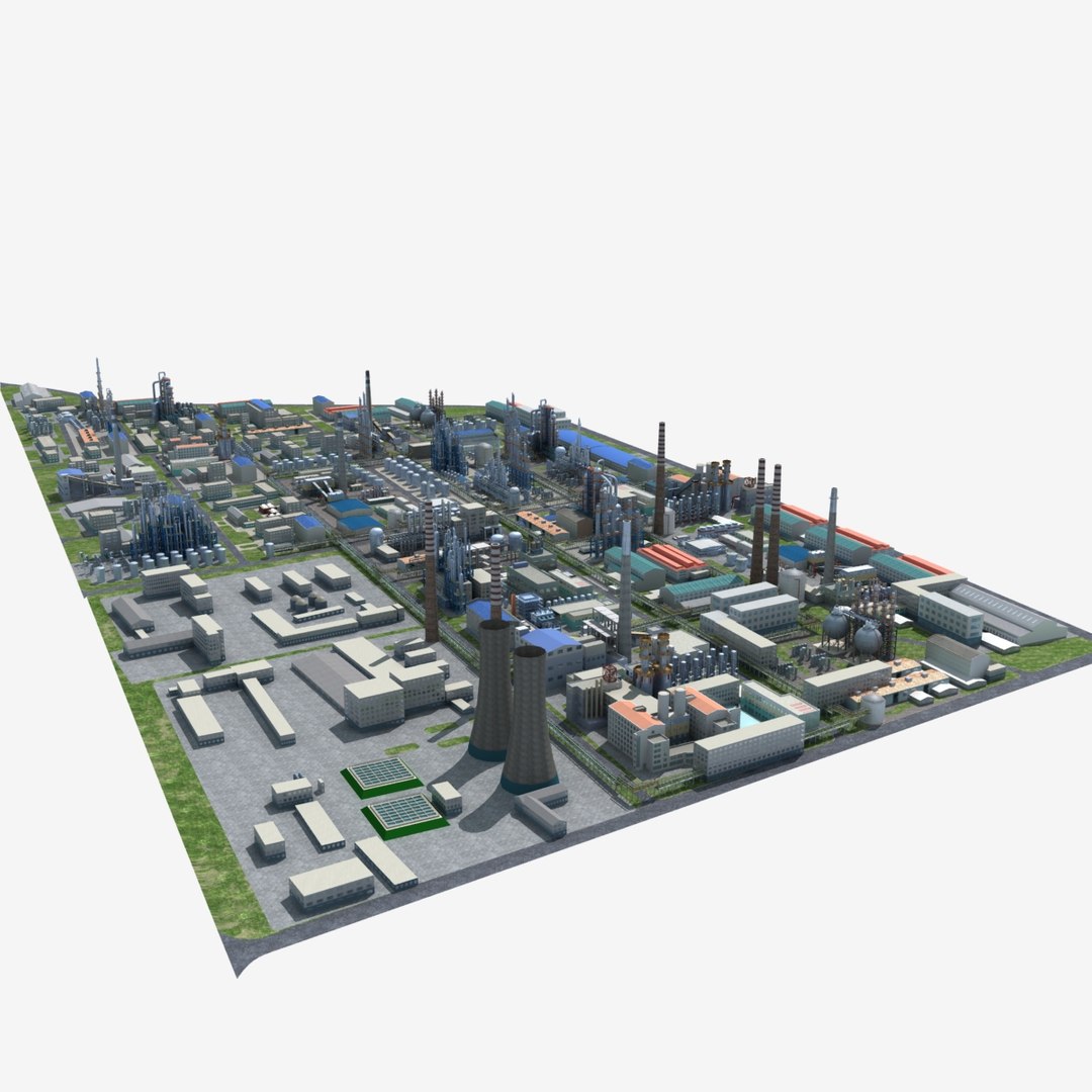 Chemical plant 3D model - TurboSquid 1513898