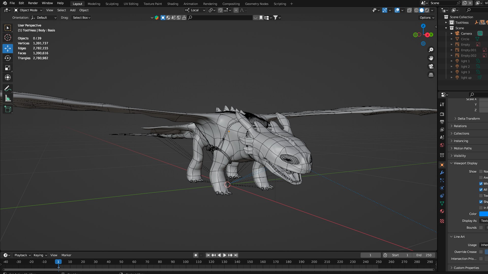 3D Dragon Toothless Model - TurboSquid 2224570