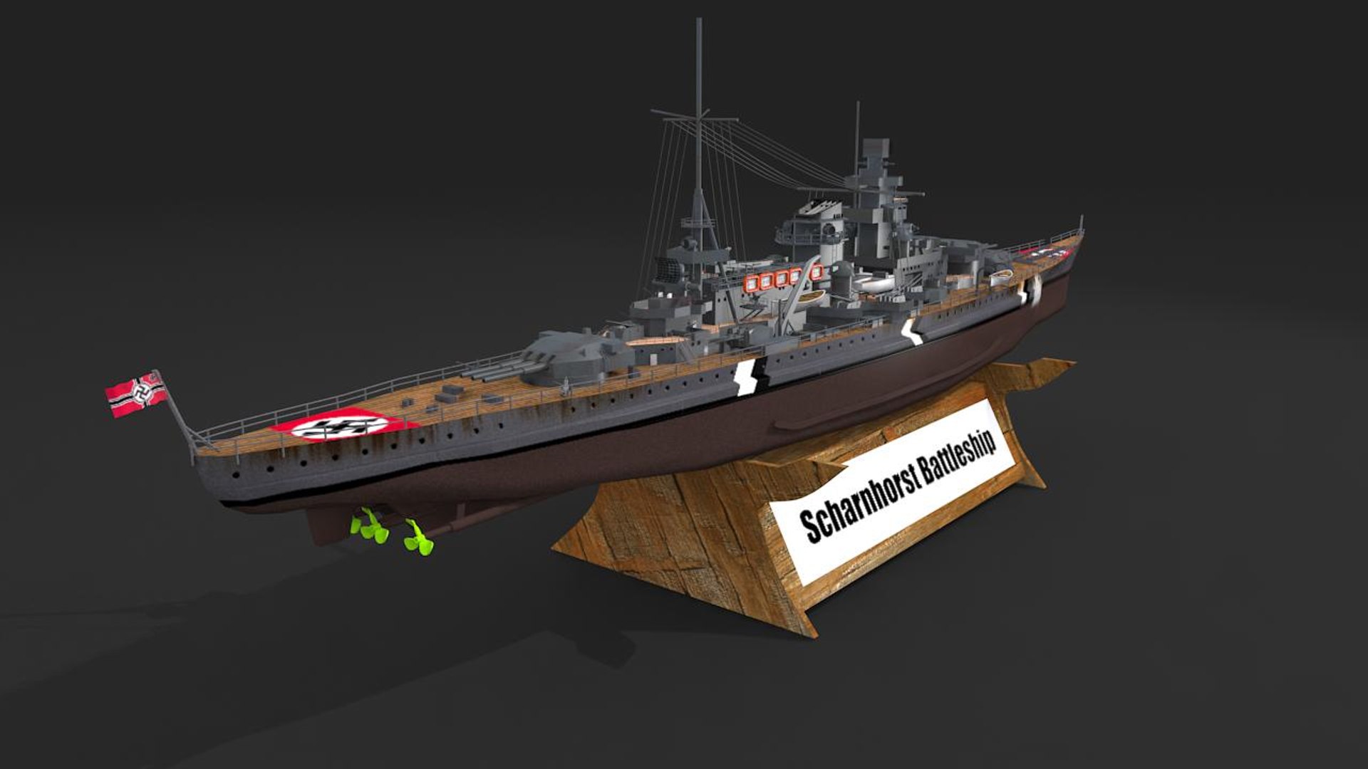 Battlecruiser scharnhorst 3D model - TurboSquid 1459876