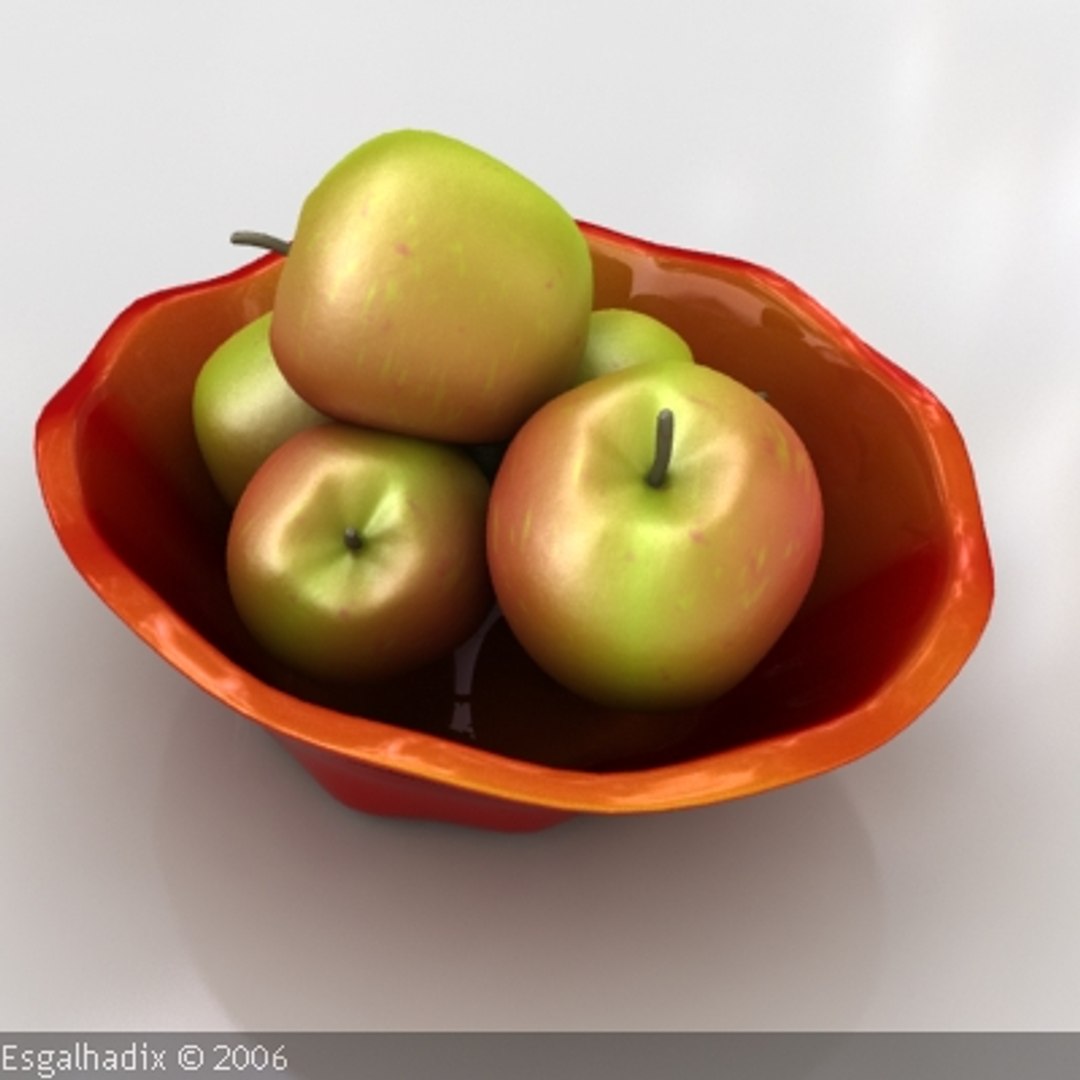3ds Max Apples Fruit