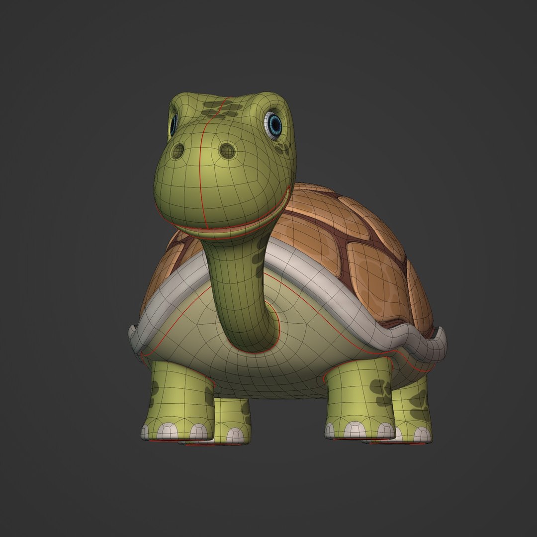 Cartoon Turtle 3D Model - TurboSquid 1526088