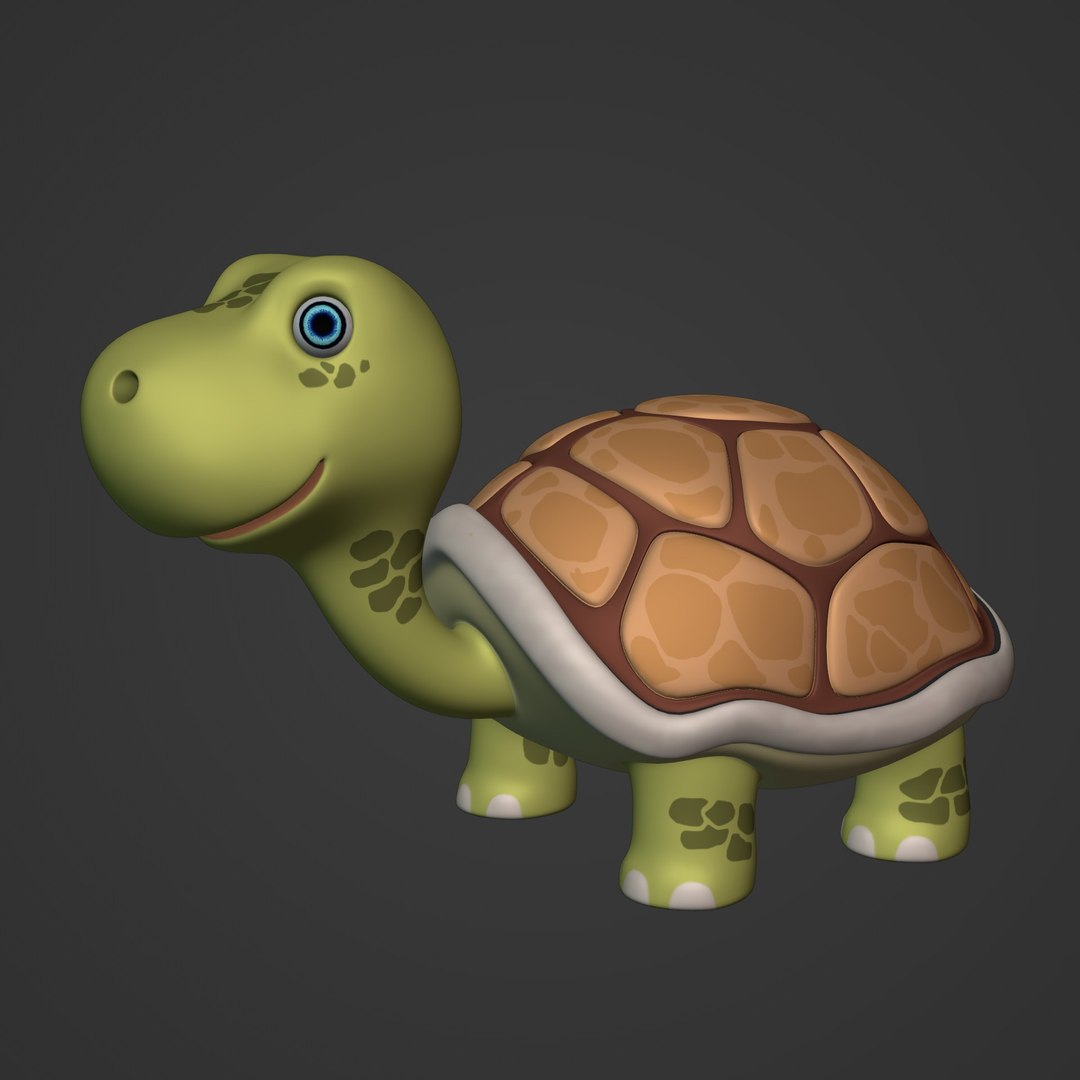 Cartoon turtle 3D model - TurboSquid 1526088