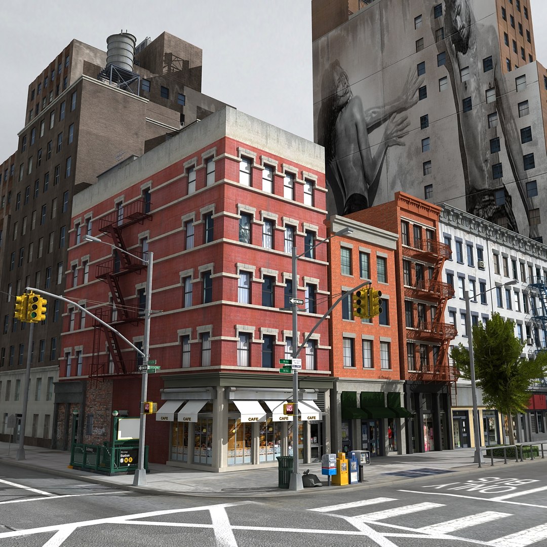 nyc city buildings 3d model