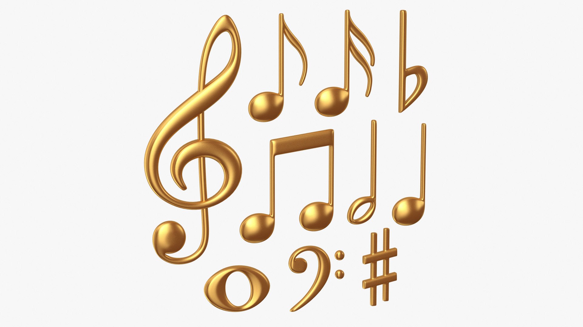 3D Musical Note Model - TurboSquid 1507536