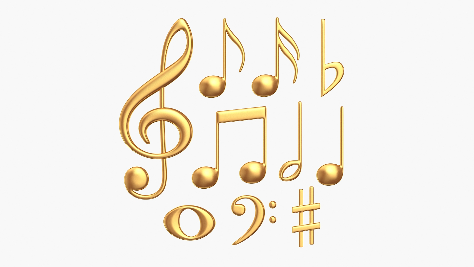 3D Musical Note Model - TurboSquid 1507536