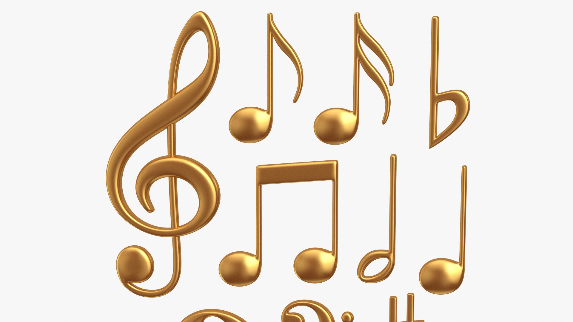 3D Musical Note Model - TurboSquid 1507536