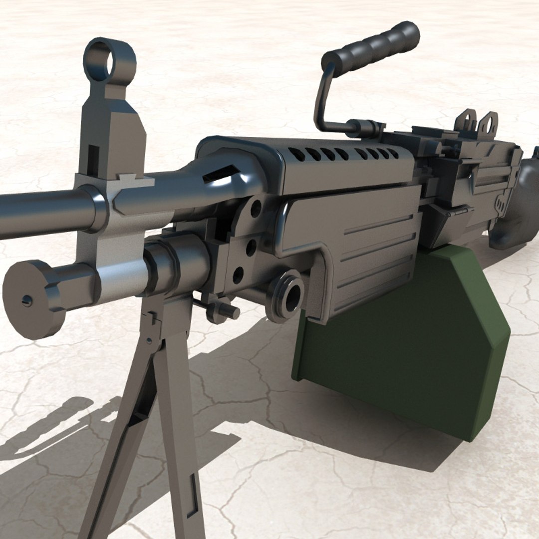 M249 Squad Automatic Weapon 3d Model