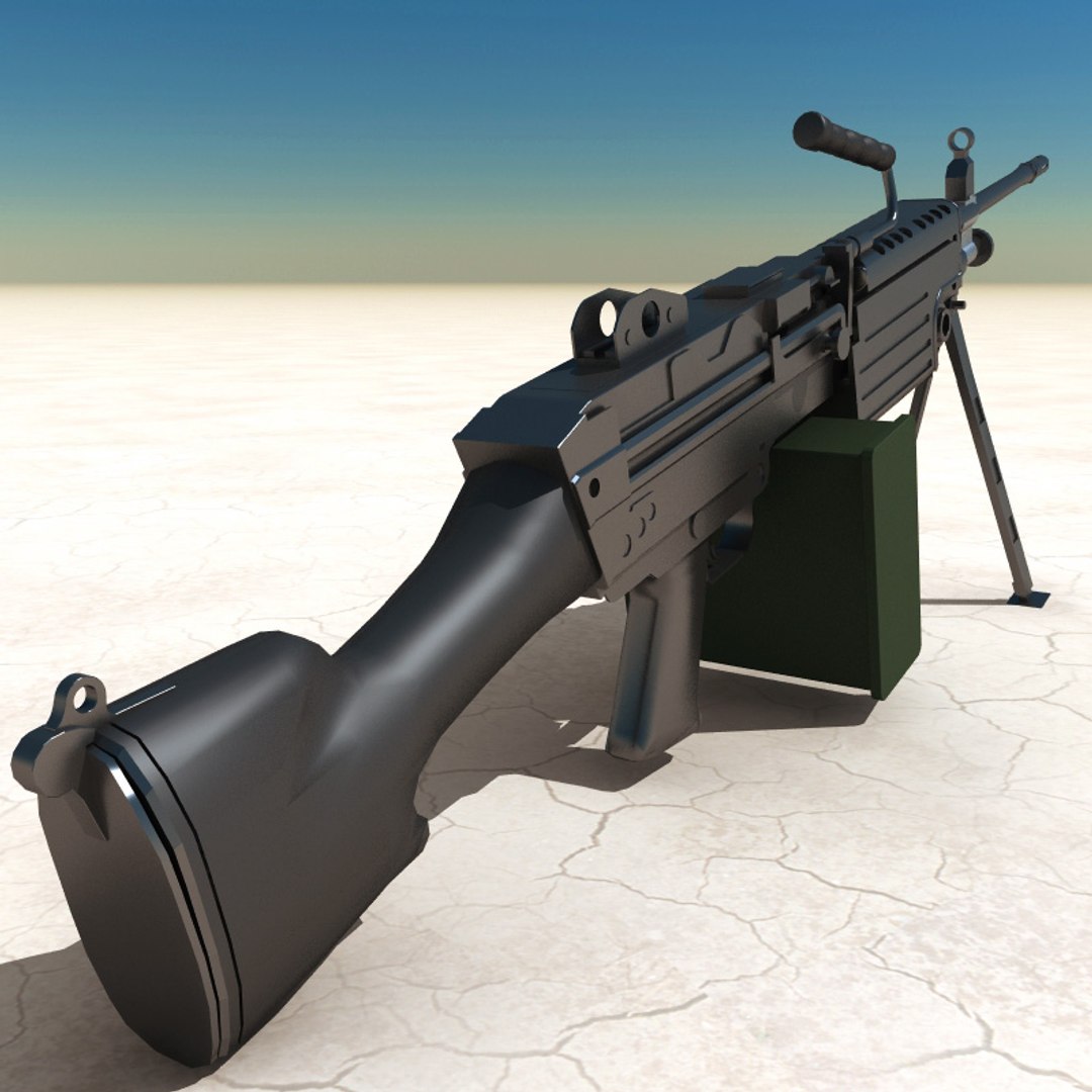 M249 Squad Automatic Weapon 3d Model