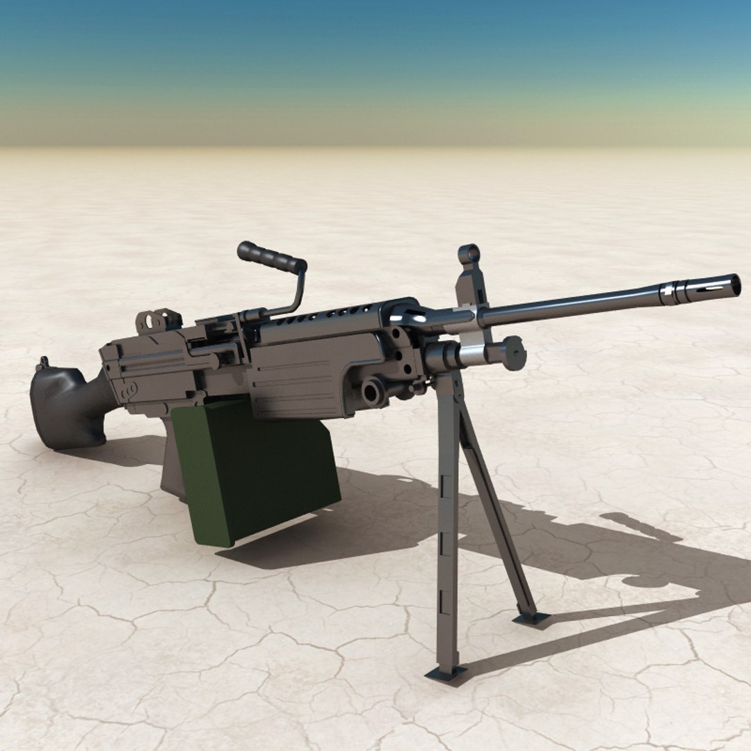M249 Squad Automatic Weapon 3d Model