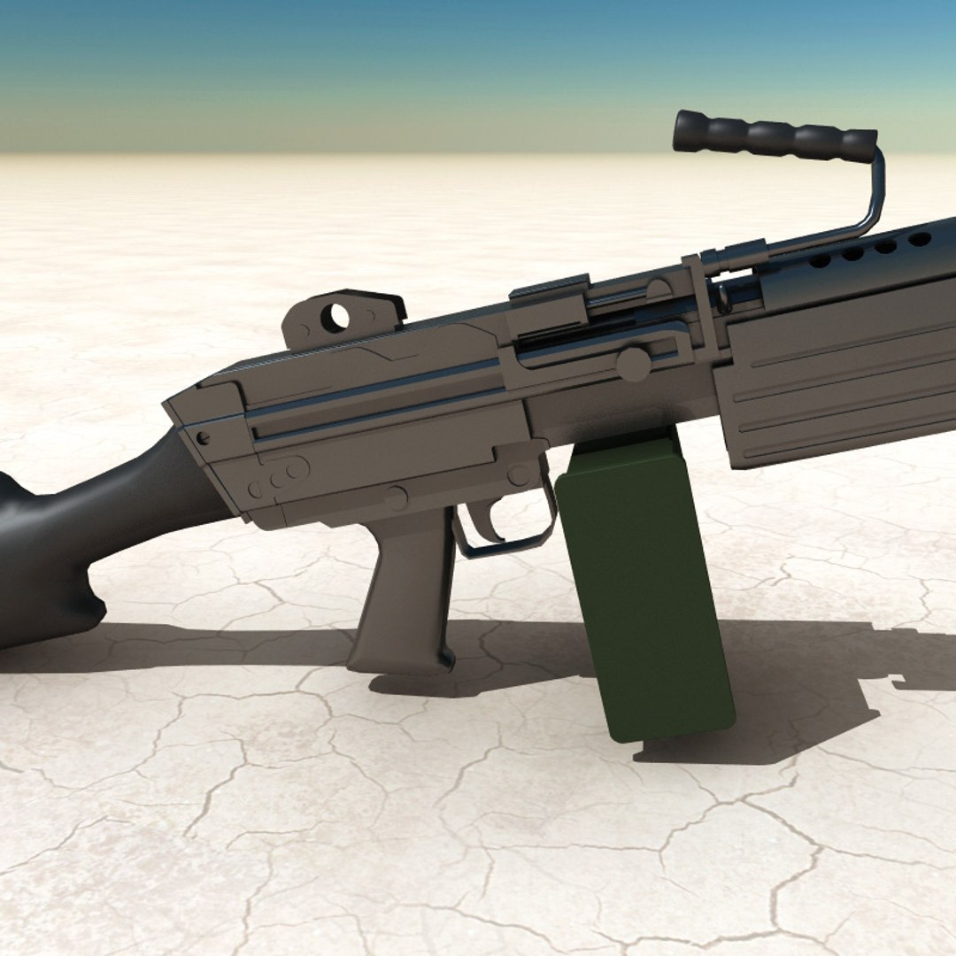 M249 Squad Automatic Weapon 3d Model