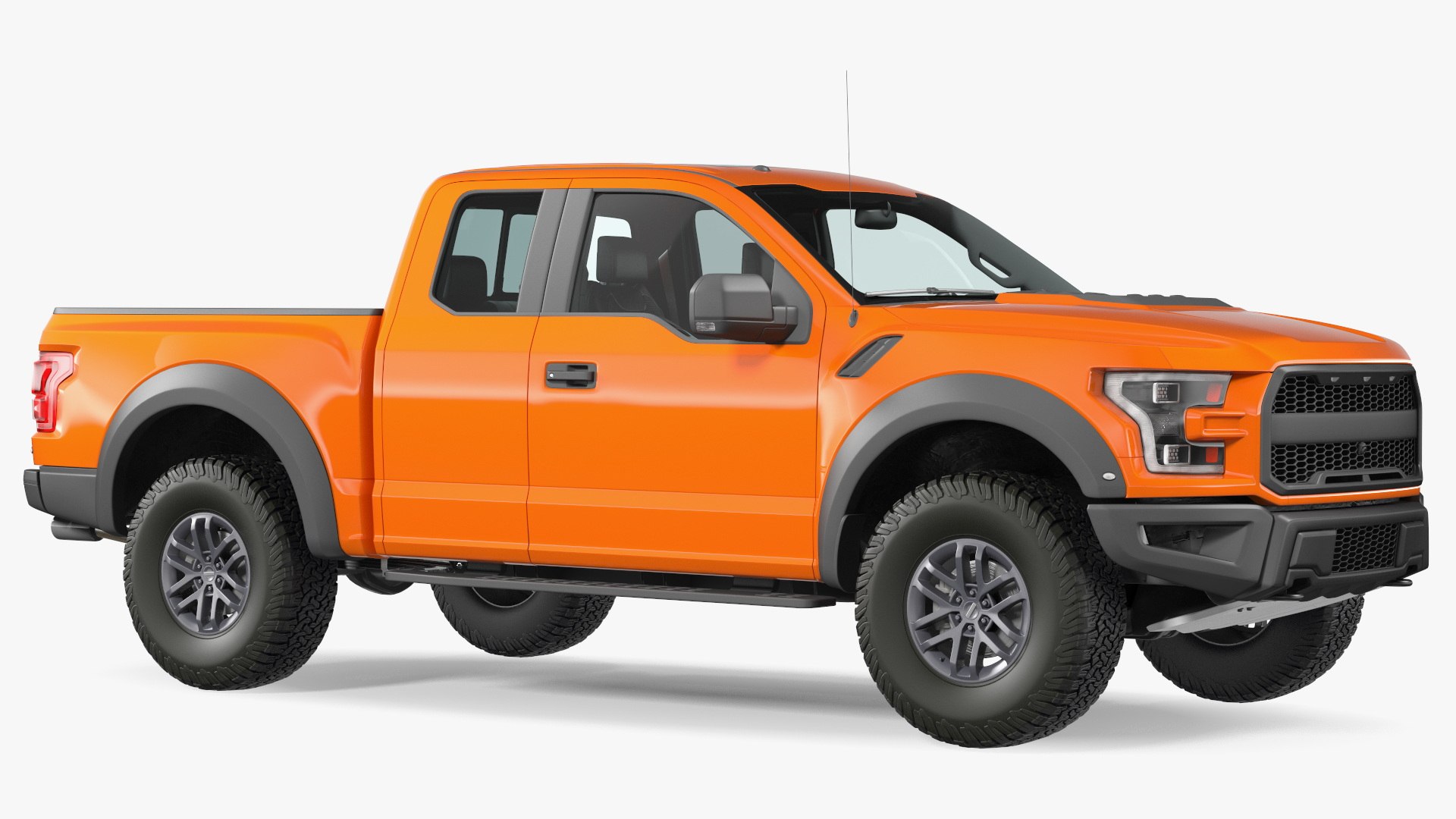 3D Orange Pickup Truck - TurboSquid 2088609