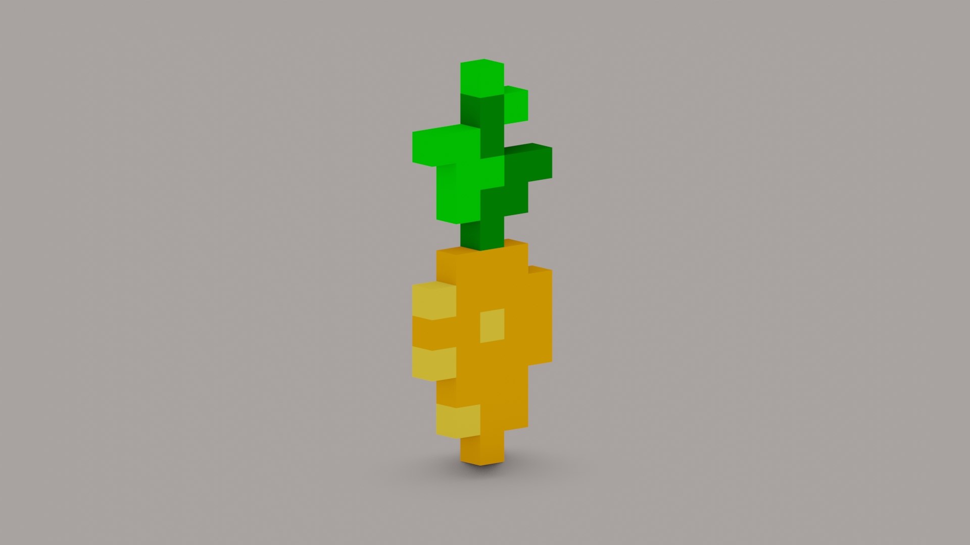 3D Carrot Icon 8 Bit Style Low Poly - TurboSquid 1945356