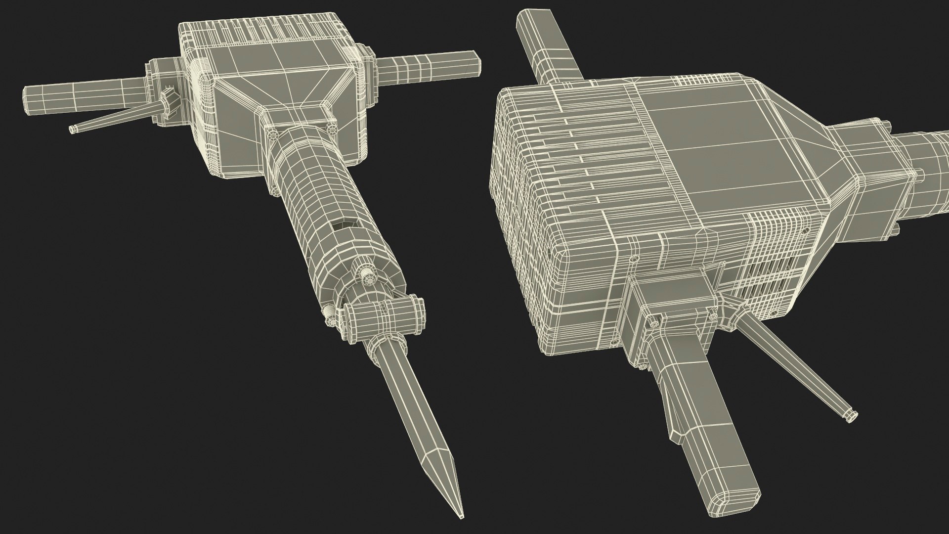 Demolition Electric Jack Hammer Concrete Breaker 3D Model - TurboSquid ...