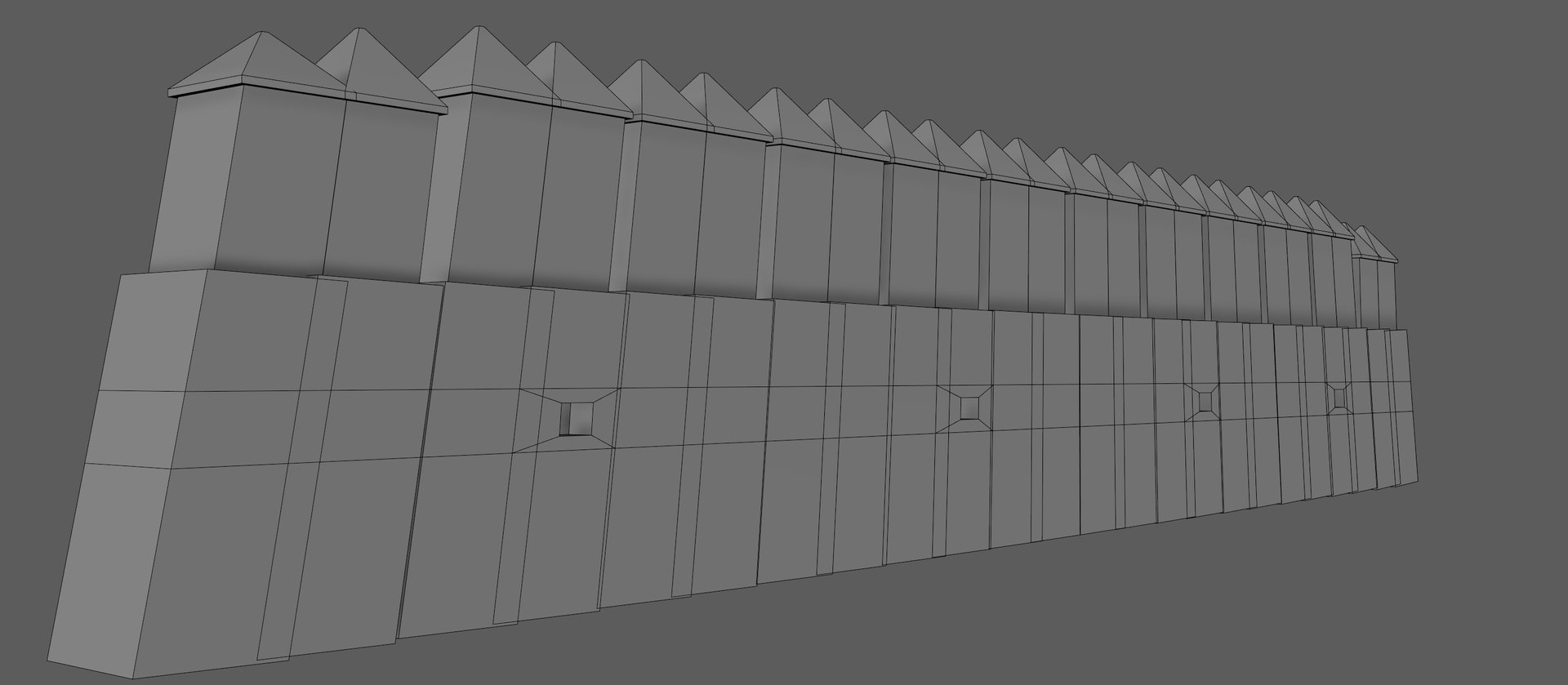 Free 3D Big Castle Fence - TurboSquid 2218267