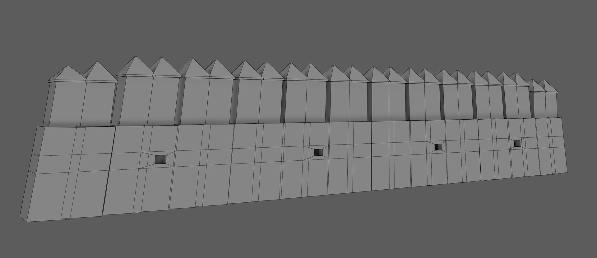 Free 3D Big Castle Fence - TurboSquid 2218267