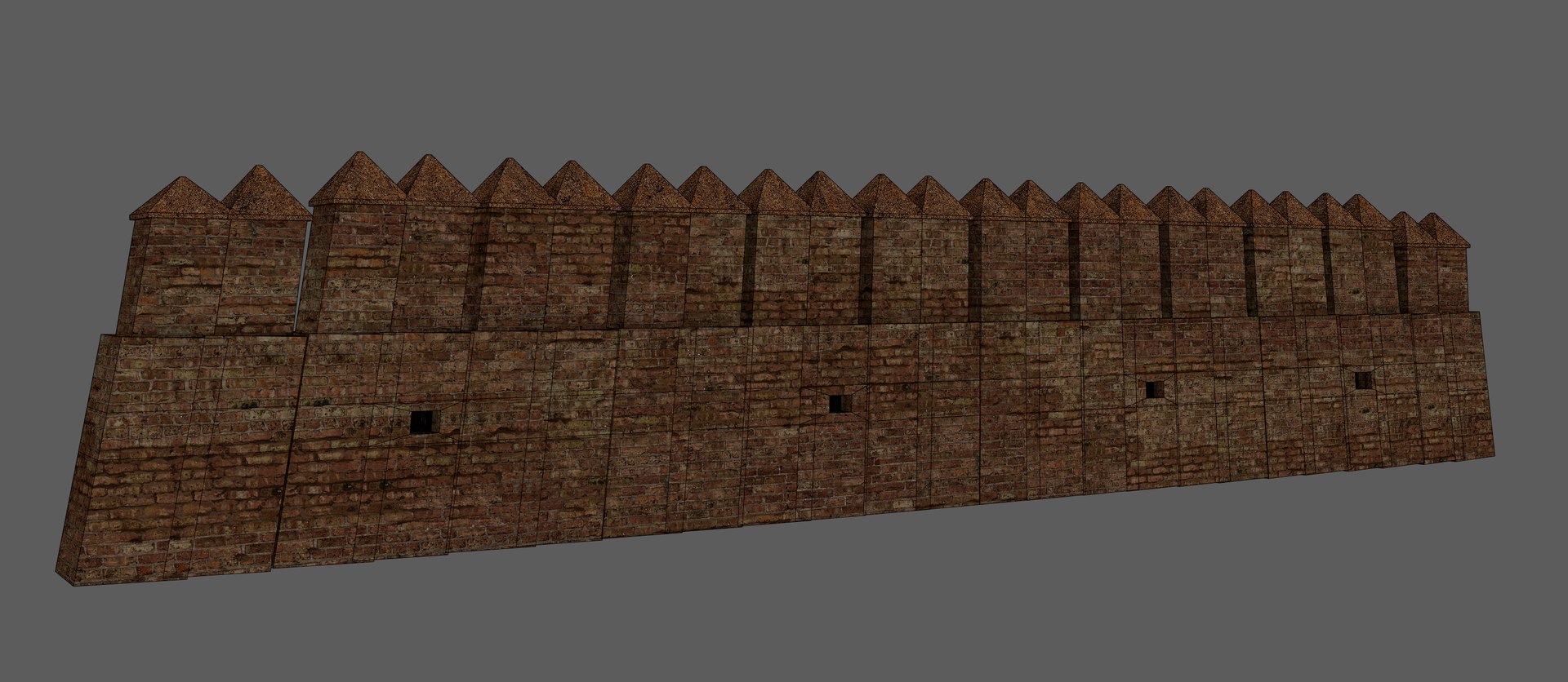 Free 3D Big Castle Fence - TurboSquid 2218267