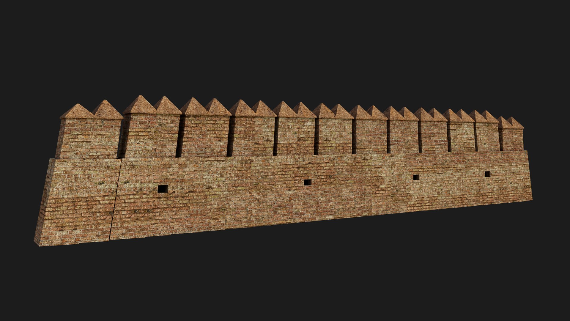 Free 3D Big Castle Fence - TurboSquid 2218267
