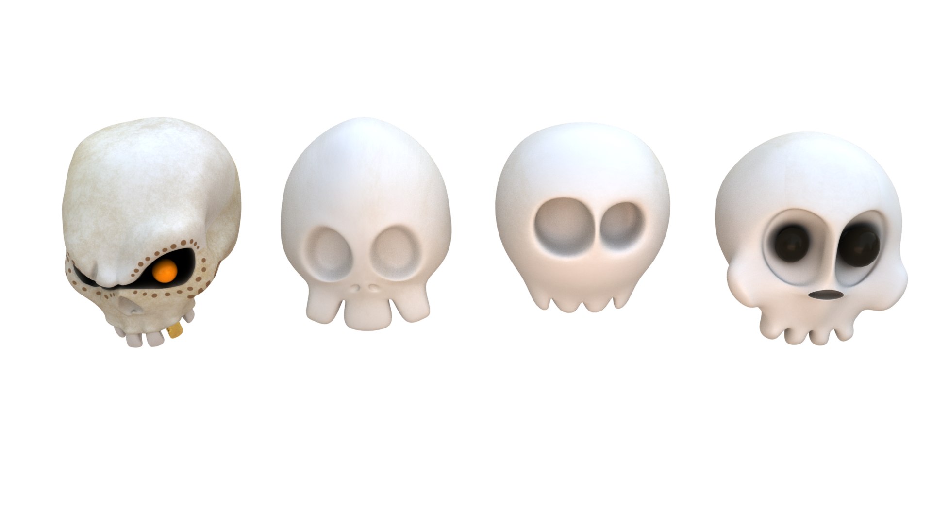 Toon Skull Pack 3D - TurboSquid 2000464